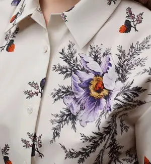 Dior Mid-length Shirtdress With Floral Print And Bow Belt