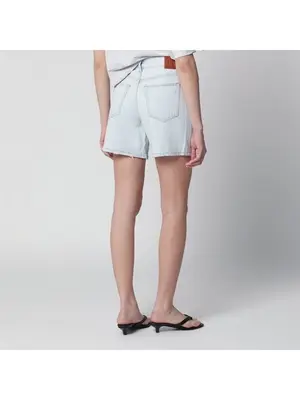 ANINE BING Delaney Frayed-edge Denim Shorts