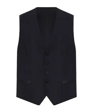 Tagliatore Long-sleeved Suit Jacket And Sleeveless Vest And Trousers Set - Black