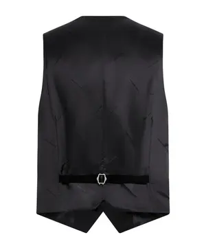 Tagliatore Long-sleeved Suit Jacket And Sleeveless Vest And Trousers Set - Black