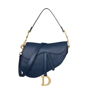 Dior Saddle Bag With Strap - Deep Sea Blue