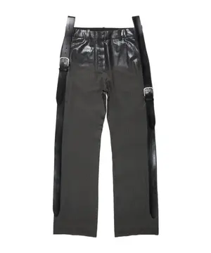 Acne Studios Herringbone Check Pattern Pants - Black