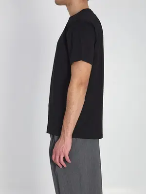 Dior Logo Embroidered Short-sleeved T-shirt - Black