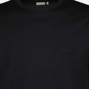 Dior Logo Embroidered Short-sleeved T-shirt - Black