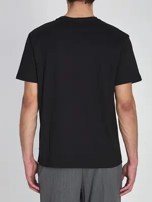 Dior Logo Embroidered Short-sleeved T-shirt - Black