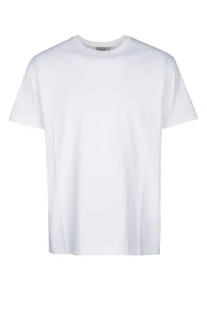 Dior Logo Embroidered Short-sleeved T-shirt - White