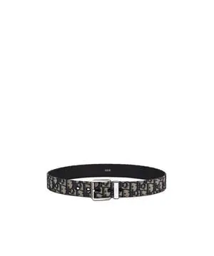Dior Jacquard Buckled Belt - Beige/black