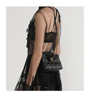Dior Jolie Top Handle Mini Bag - Black