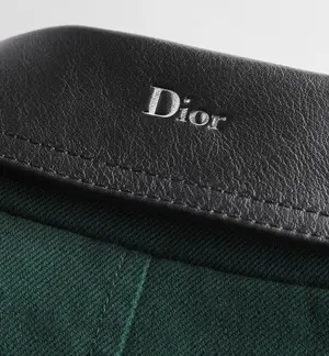 Dior Ingrid Blouson Jacket With Leather Collar - Green