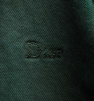 Dior Ingrid Blouson Jacket With Leather Collar - Green