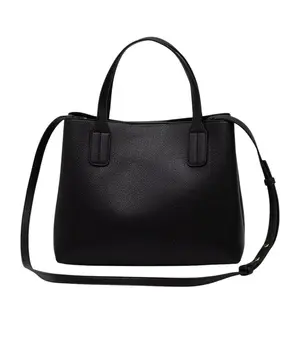 Tommy Hilfiger Logo Plaque Textured Satchel Bag