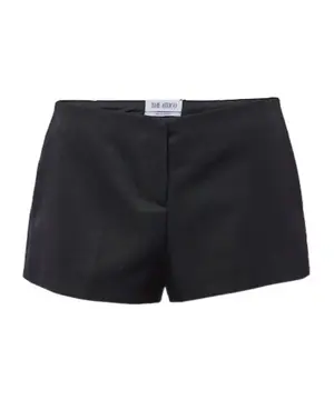 Attico Virgin Wool Shorts - Black