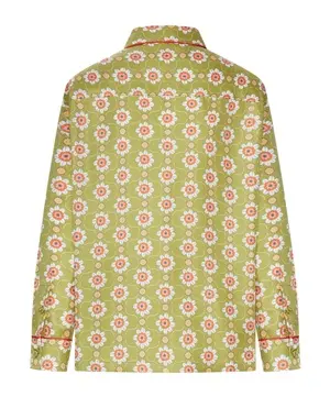 La DoubleJ Floral Print Silk Shirt - Green