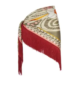 La DoubleJ Foulard Ornamental-print Fringed Scarf