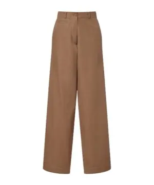 THE ROW Cotton-blend Gabardine Wide-leg Pants - Brown