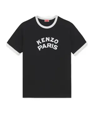 Kenzo Emblem' Slim T-shirt In Cotton - Black