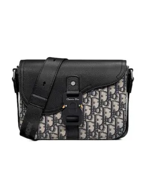 Dior Mini Saddle Messenger Bag - Beige And Black