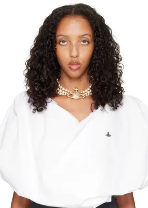 VIVIENNE WESTWOOD Faux Pearl Collar Necklace