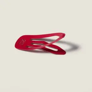 Miu Miu Metal Hair Clips Two Pack - Red