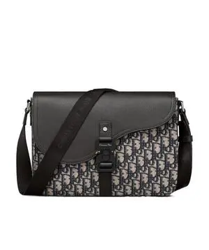 Dior Saddle Messenger Bag - Beige And Black