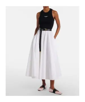 Givenchy Cotton Midi Skirt With A-line Silhouette