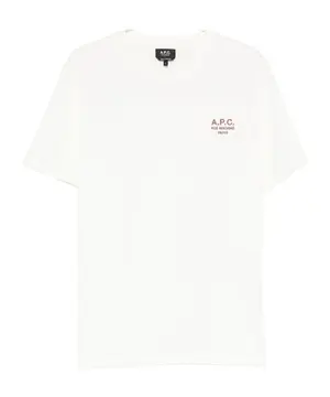 A.p.c. Rue Madame Logo-embroidered T-shirt - White