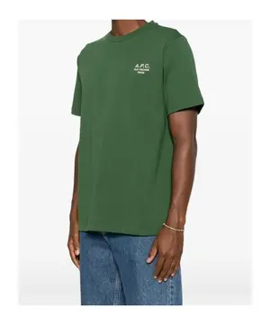 A.p.c. Rue Madame Logo-print Crew-neck T-shirt - Green