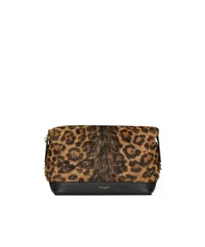 Saint Laurent Pouch In Pony Hair Leather - Brown