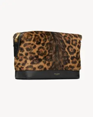 Saint Laurent Pouch In Pony Hair Leather
