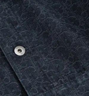 Dior Cropped Denim Jacket With Cd Metal Buttons