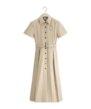 Dior Mid-length Shirtdress With Médaillon Embroidery - Nude