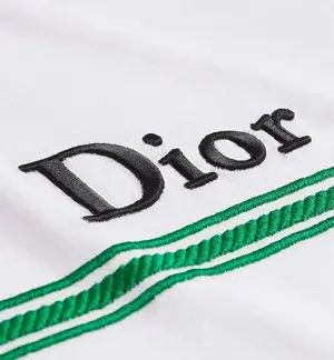 Dior T-shirt With Book Cover Embroidery, Relaxed Fit - White