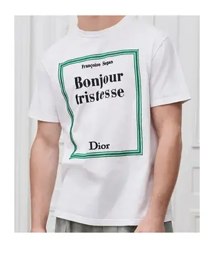 Dior T-shirt With Book Cover Embroidery, Relaxed Fit - White