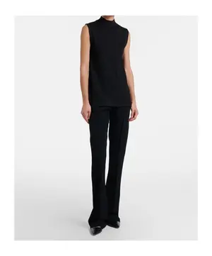 THE ROW Sleeveless Knit Top With High Neck