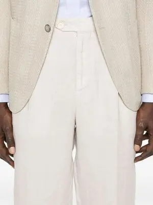 Brunello Cucinelli Linen Trousers - White