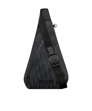 Dior Monogrammed Trek Zipped Sling Bag - Black