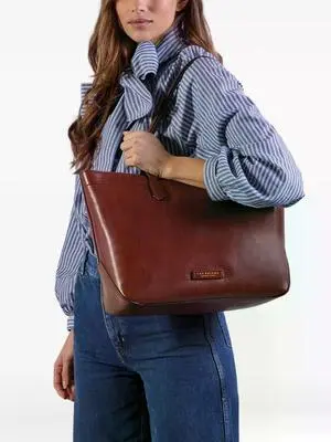 THE BRIDGE Leather Tote Bag - Brown