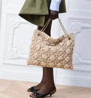 Dior Medium Quilted Leather Bag With Gold-finish Chain