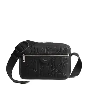 Dior Rider Zipped Messenger Bag - Black