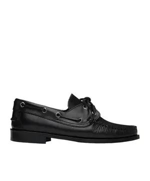AeydĒ Pleated Lace-up Loafers