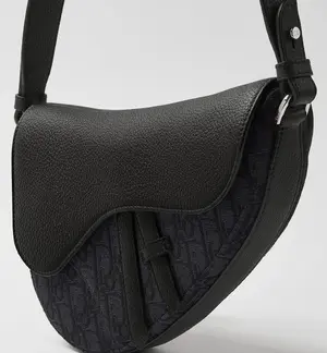 Dior Saddle Bag In Oblique Jacquard And Taurillon Leather