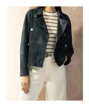 Brunello Cucinelli Double-breasted Suede Jacket
