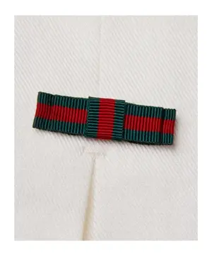 Gucci Pleated Dress With Web Bow Details