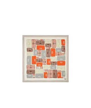 Fendi Fendi Baguette Graphic Printed Scarf Orange