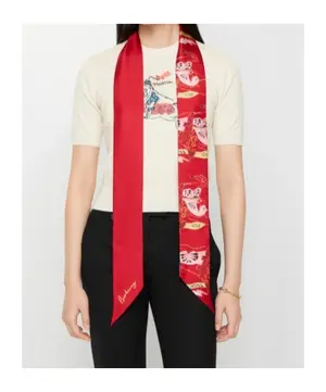 Burberry Skinny Watercolour Ekd Silk Scarf