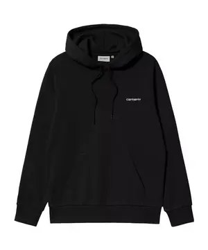 Carhartt Work In Progress Hooded Script Embroidery Hoodie - Black/white