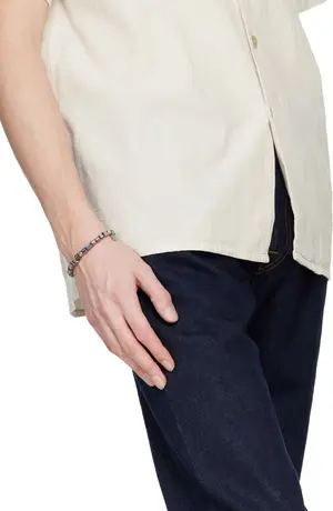 Paul Smith Striped Bead Bracelet With Vintage Silver Hardware