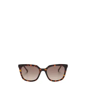 Carolina Herrera Square Frame Full Rim Sunglasses - Nude