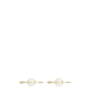Dior Tribales Earrings With Resin Pearls And Arrow Details