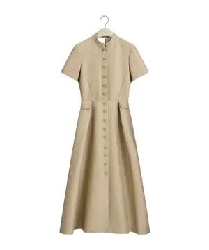 Dior Mid-length Belted Shirtdress - Nude